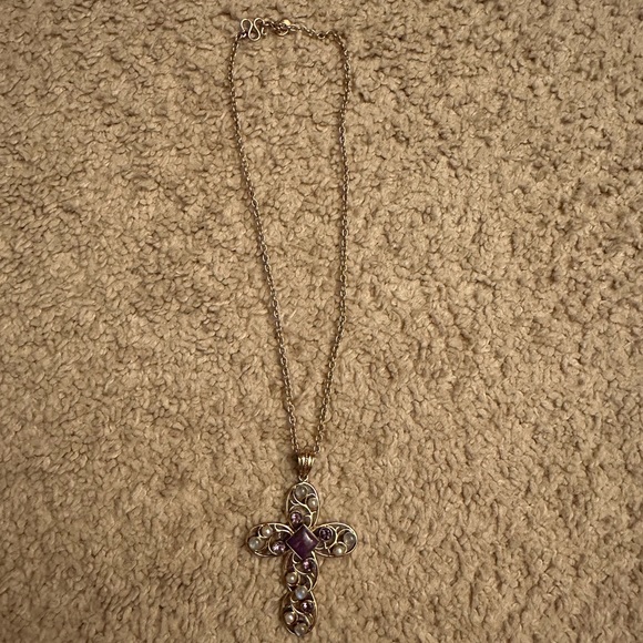 Nicky Butler | Jewelry | Nicky Butler Purple Cross Necklace | Poshmark